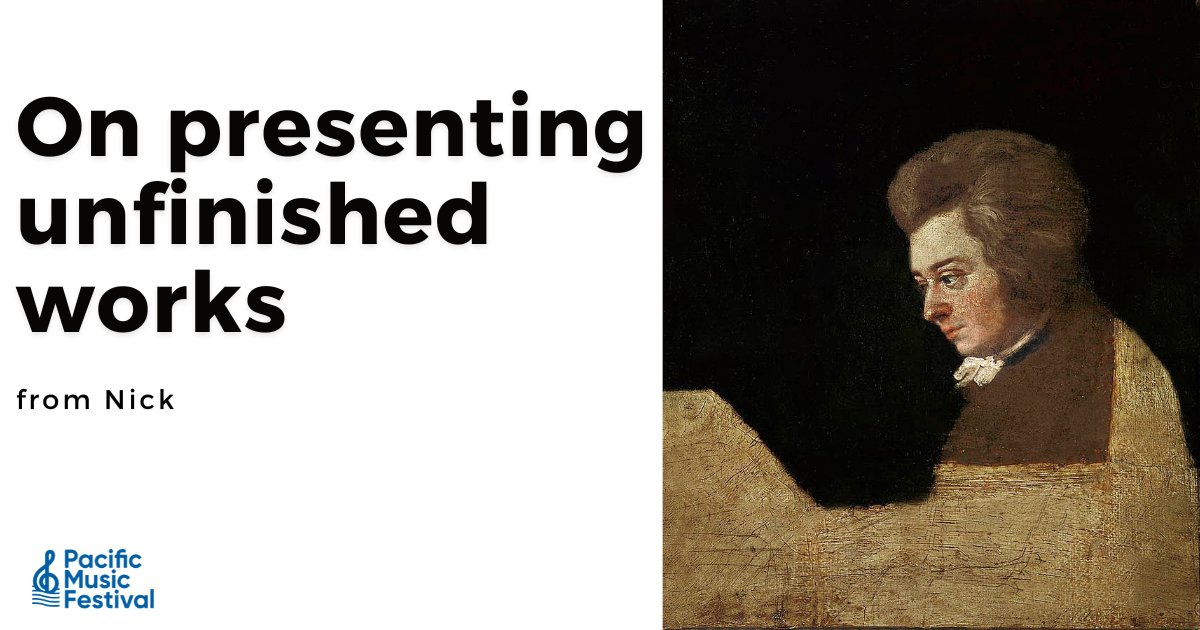 ⦗from Nick⦘ On presenting unfinished works | お知らせ | PMF（パシフィック・ミュージック ...